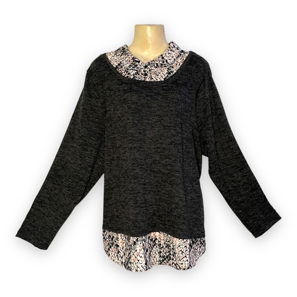 Rebecca Malone | Tops | Plus Size Tunic Layered Look Top Comfortable ...